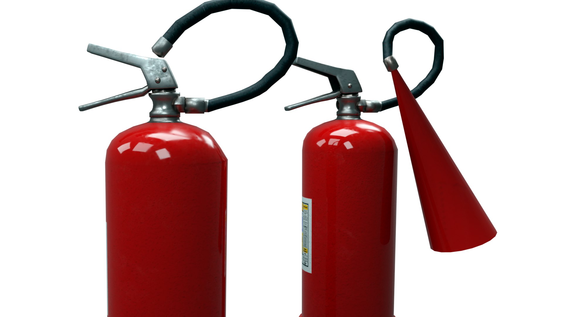 3D Model 2 Extinguishers - Low Poly Models - TurboSquid 2115968