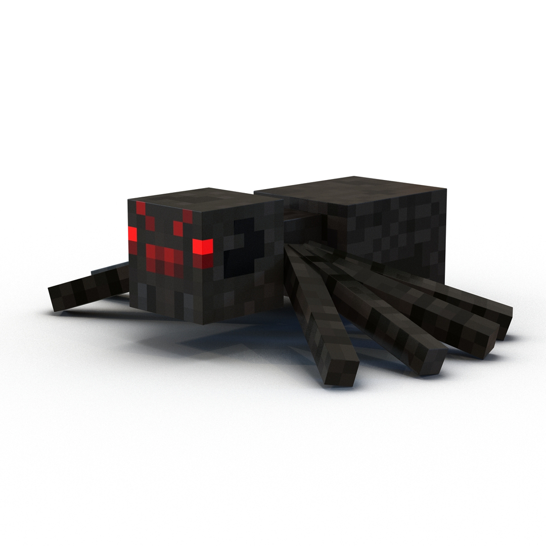 3d Minecraft Spider Rigged Turbosquid 1503506