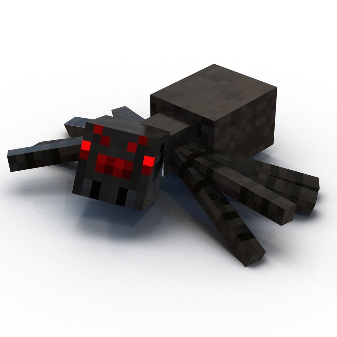 3D Minecraft Spider Rigged - TurboSquid 1503506