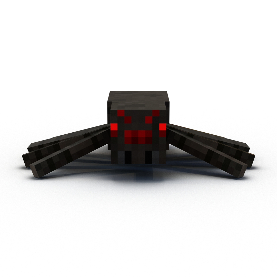 3D Minecraft Spider Rigged - TurboSquid 1503506