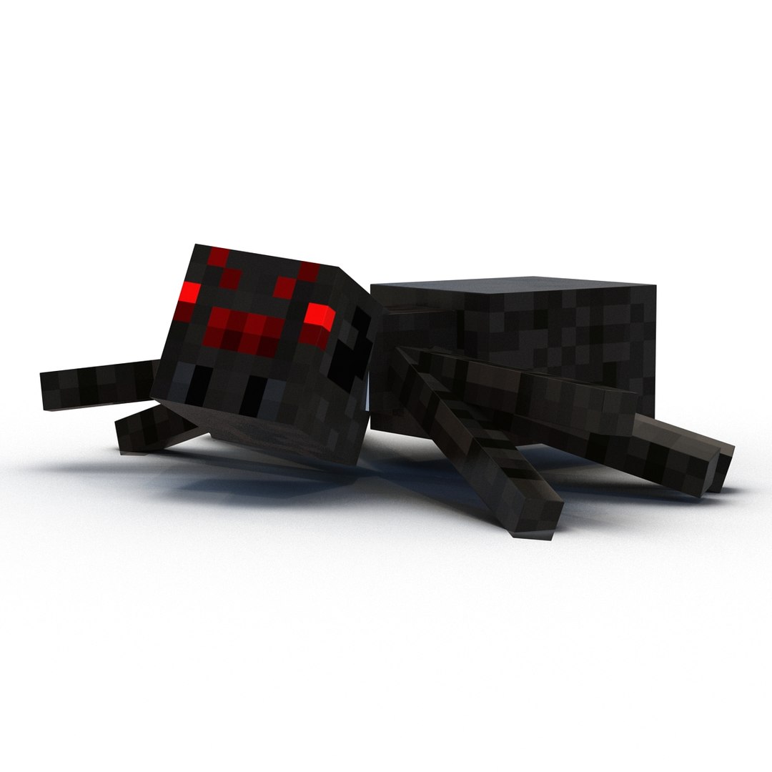 3D Minecraft Spider Rigged - TurboSquid 1503506