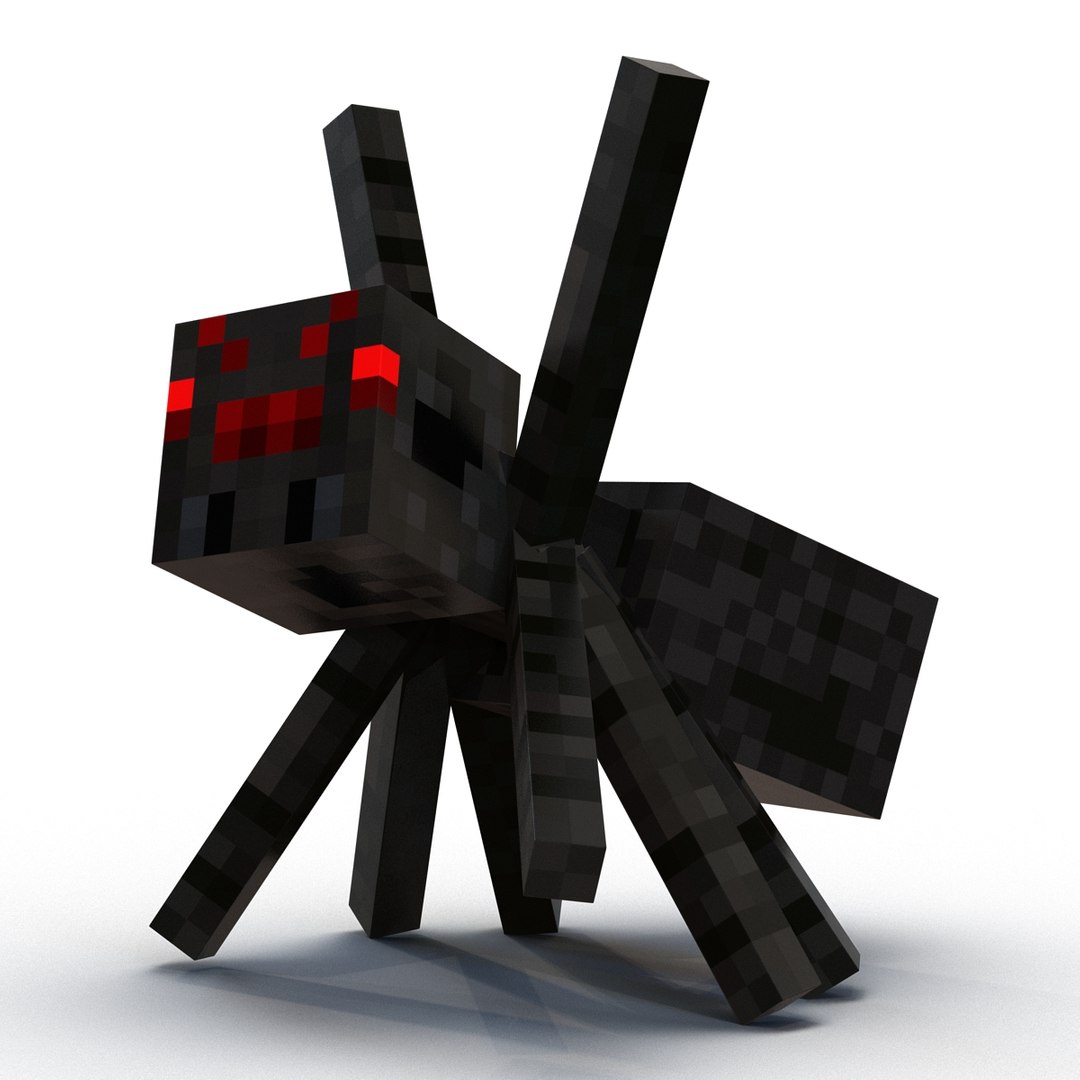 3D Minecraft Spider Rigged - TurboSquid 1503506