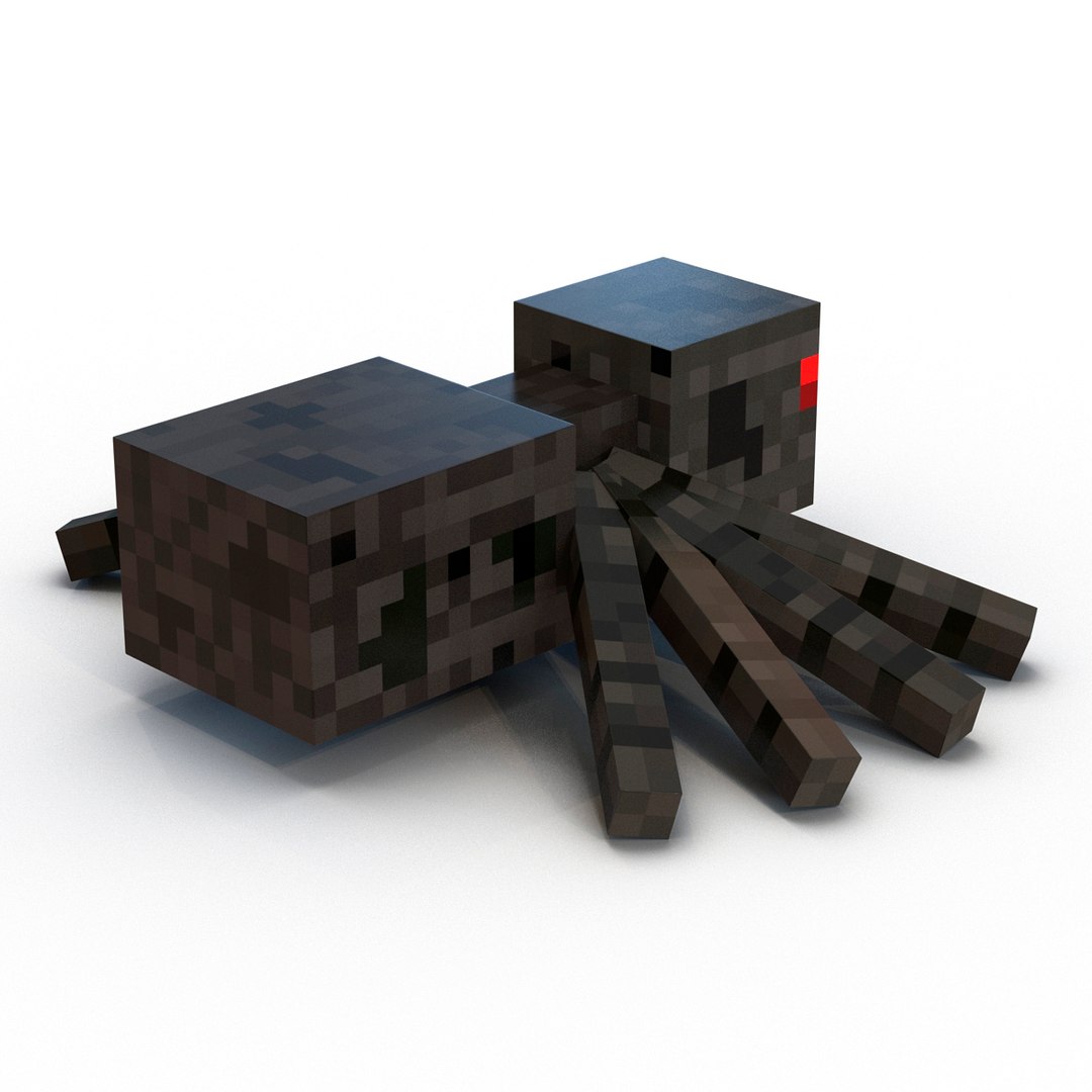 3D Minecraft Spider Rigged - TurboSquid 1503506