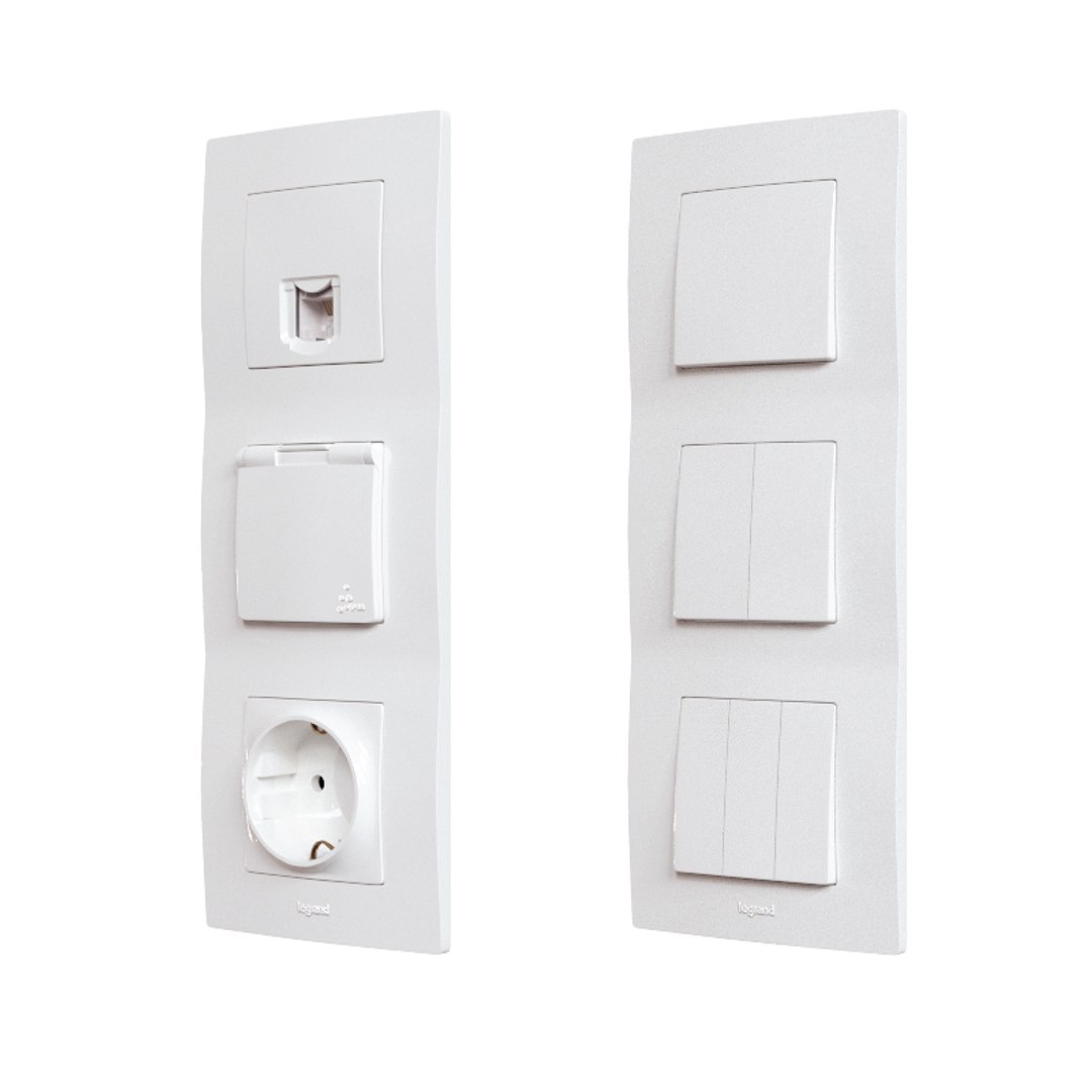 Power Socket Wall 3d Model