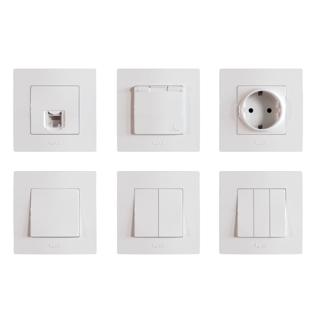 Power Socket Wall 3d Model