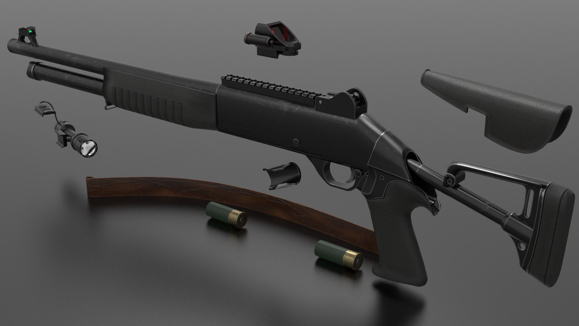 3D Shotgun M4 Fps - Tps Model - TurboSquid 2397541