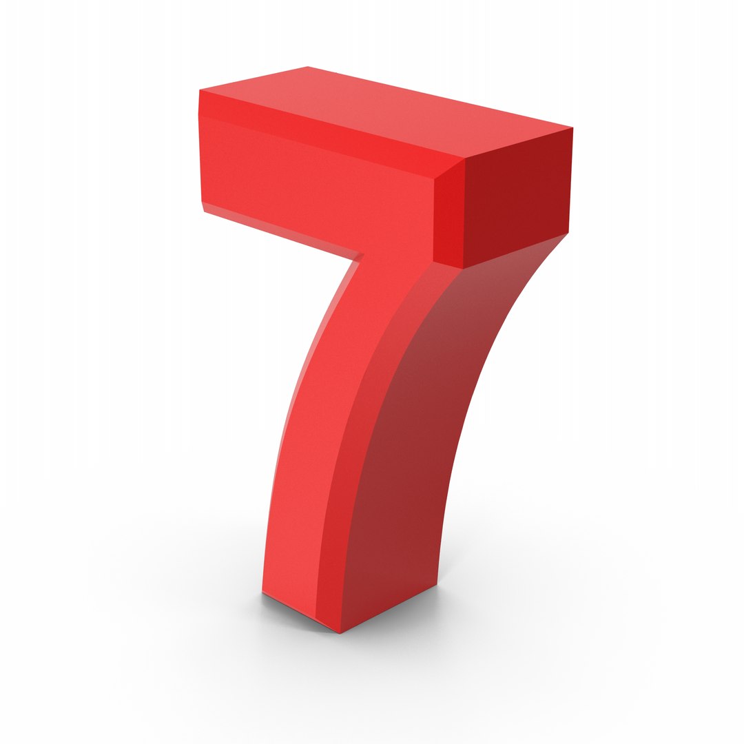 Red Number 7 Model - TurboSquid 2241988