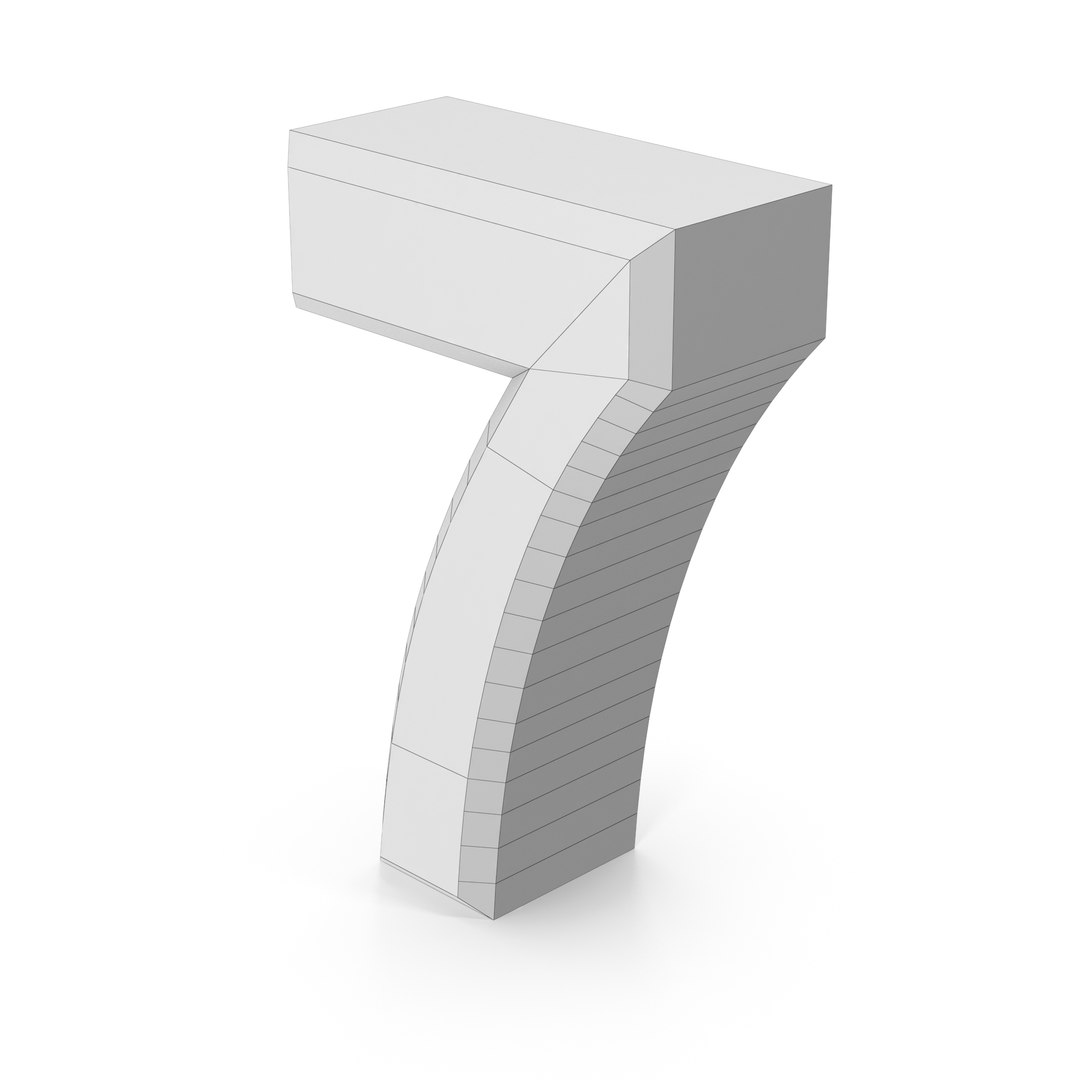 Red Number 7 Model - TurboSquid 2241988