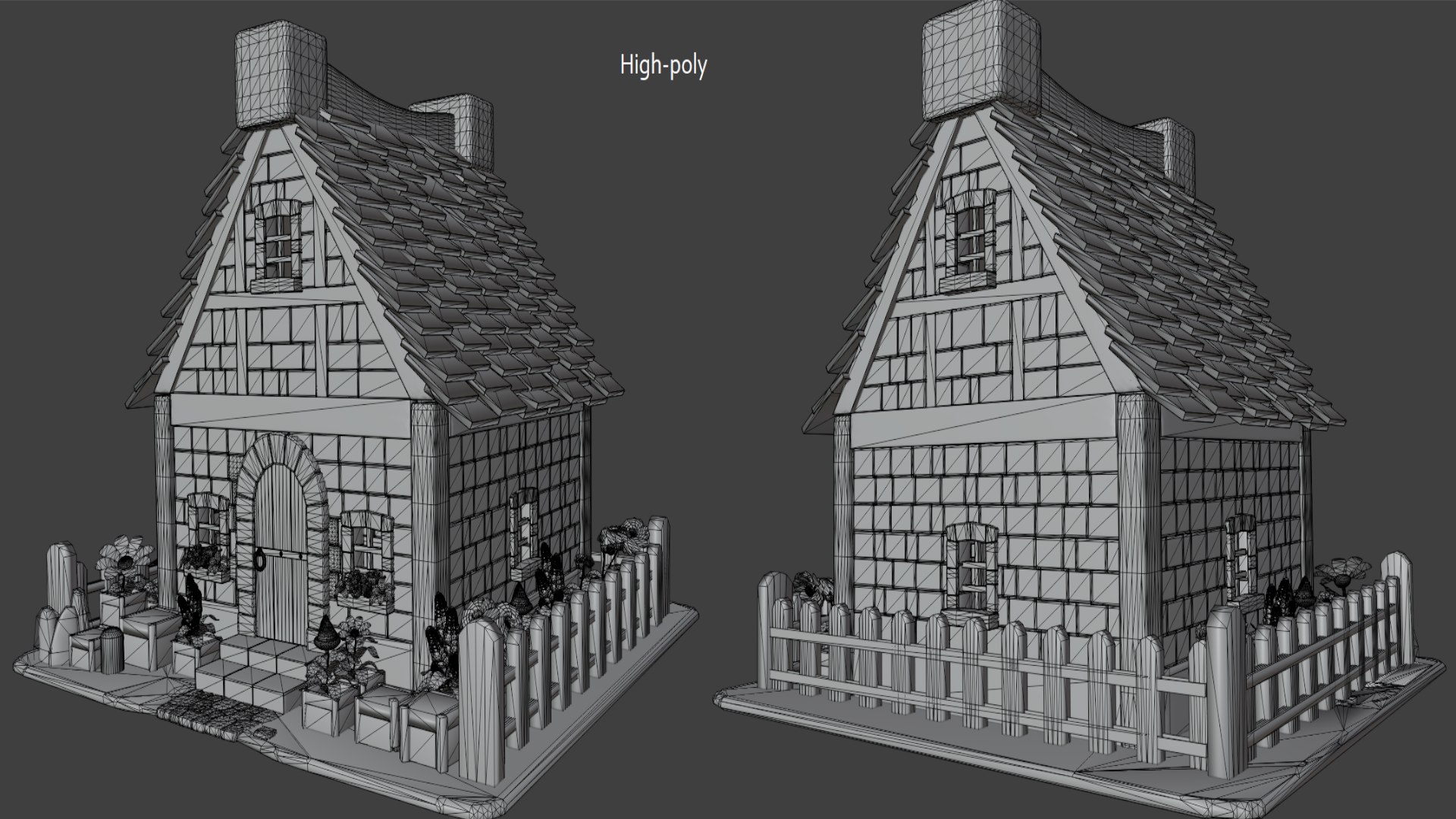 3D Model Medieval Cottage - TurboSquid 2245103