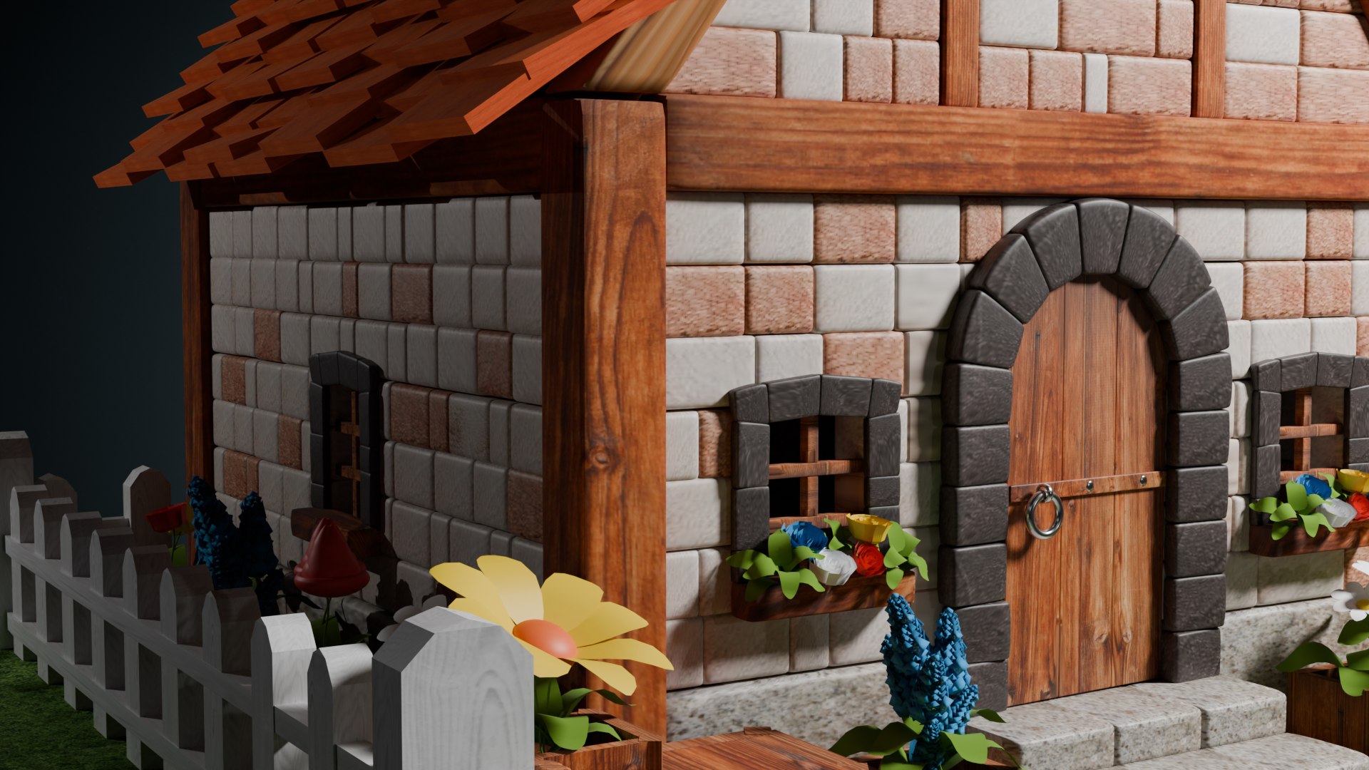 3D Model Medieval Cottage - TurboSquid 2245103