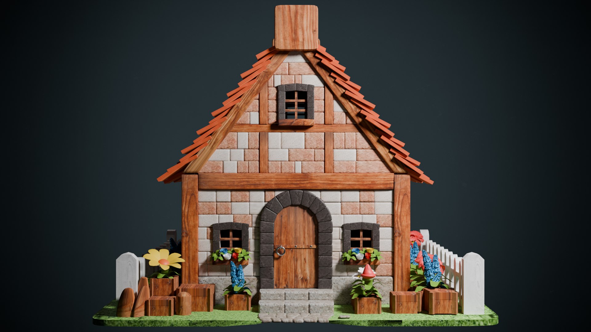 3D Model Medieval Cottage - TurboSquid 2245103