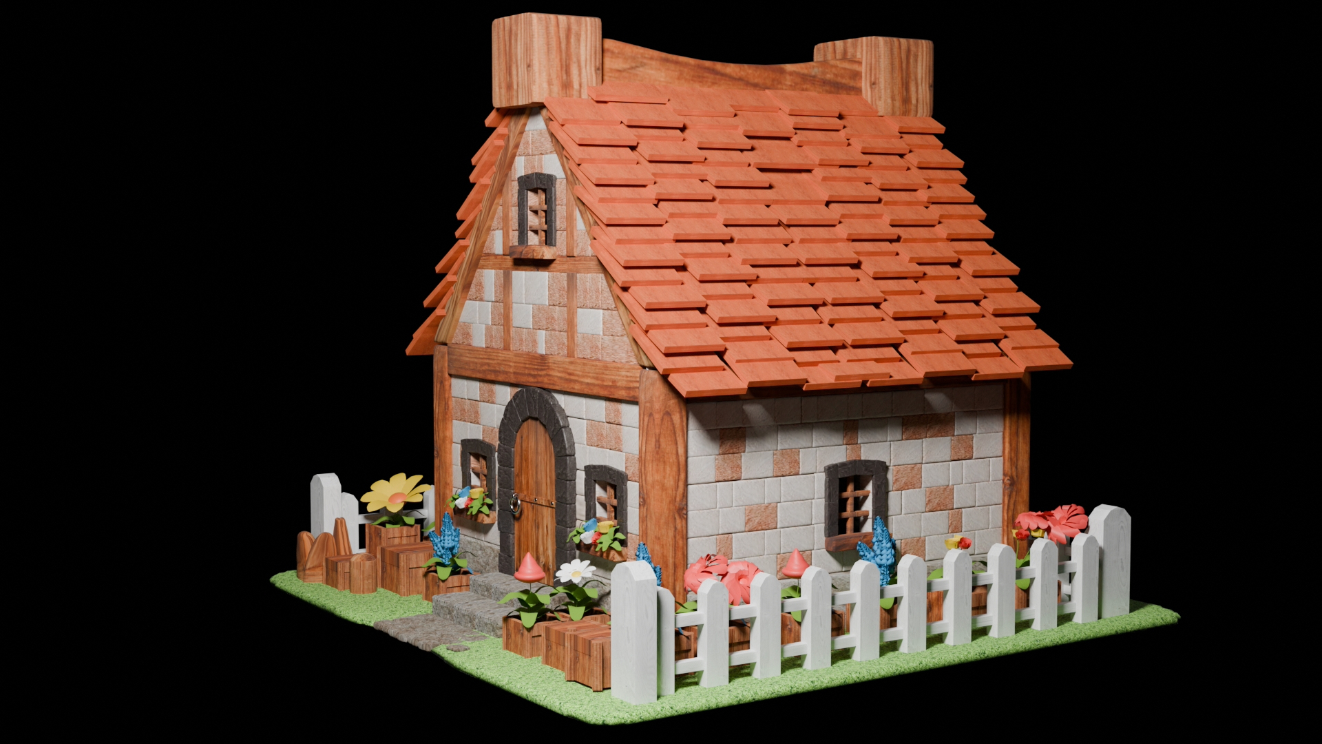 3D Model Medieval Cottage - TurboSquid 2245103