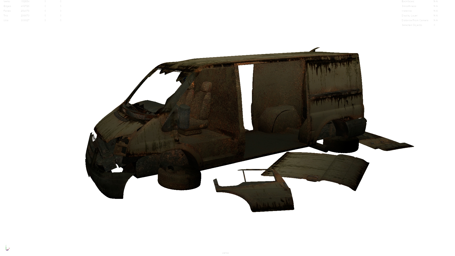 3D Abandoned Cars Destroyed Vehicles Pack A2 Model - TurboSquid 1832921