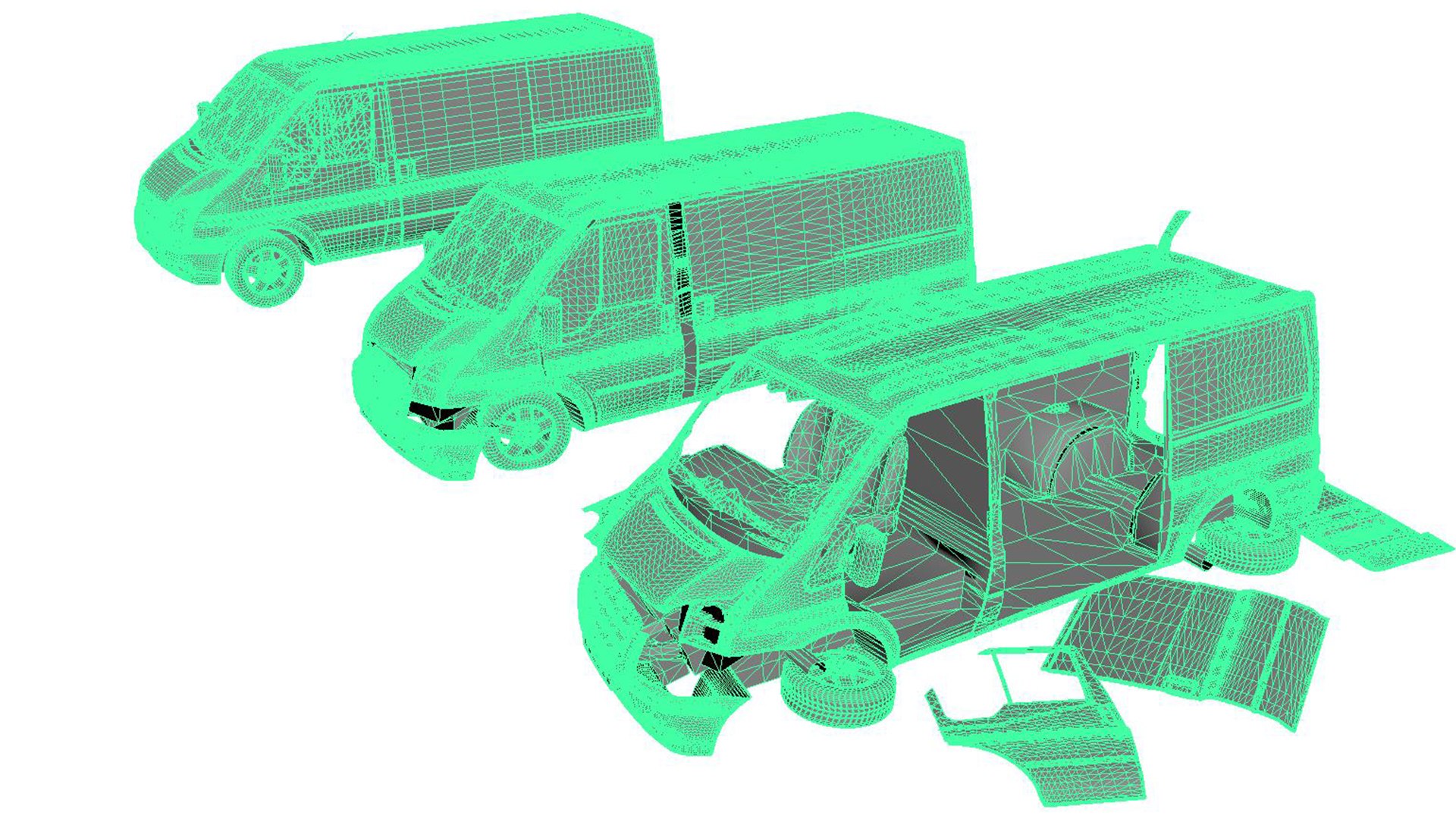 3D Abandoned Cars Destroyed Vehicles Pack A2 Model - TurboSquid 1832921