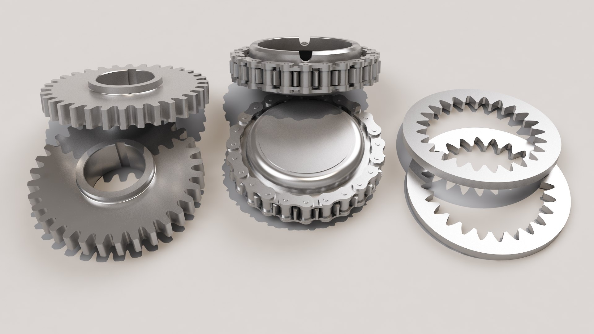 3d Model Gear Set