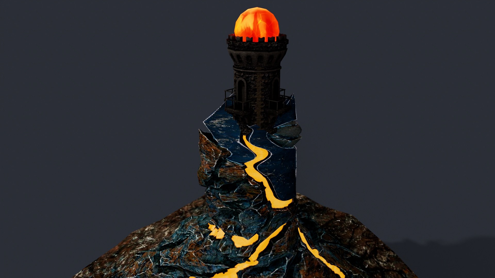 Lava Portal Tower 3D Model - TurboSquid 2178242