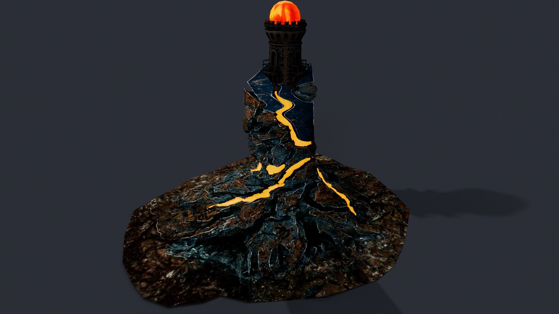 Lava Portal Tower 3D Model - TurboSquid 2178242