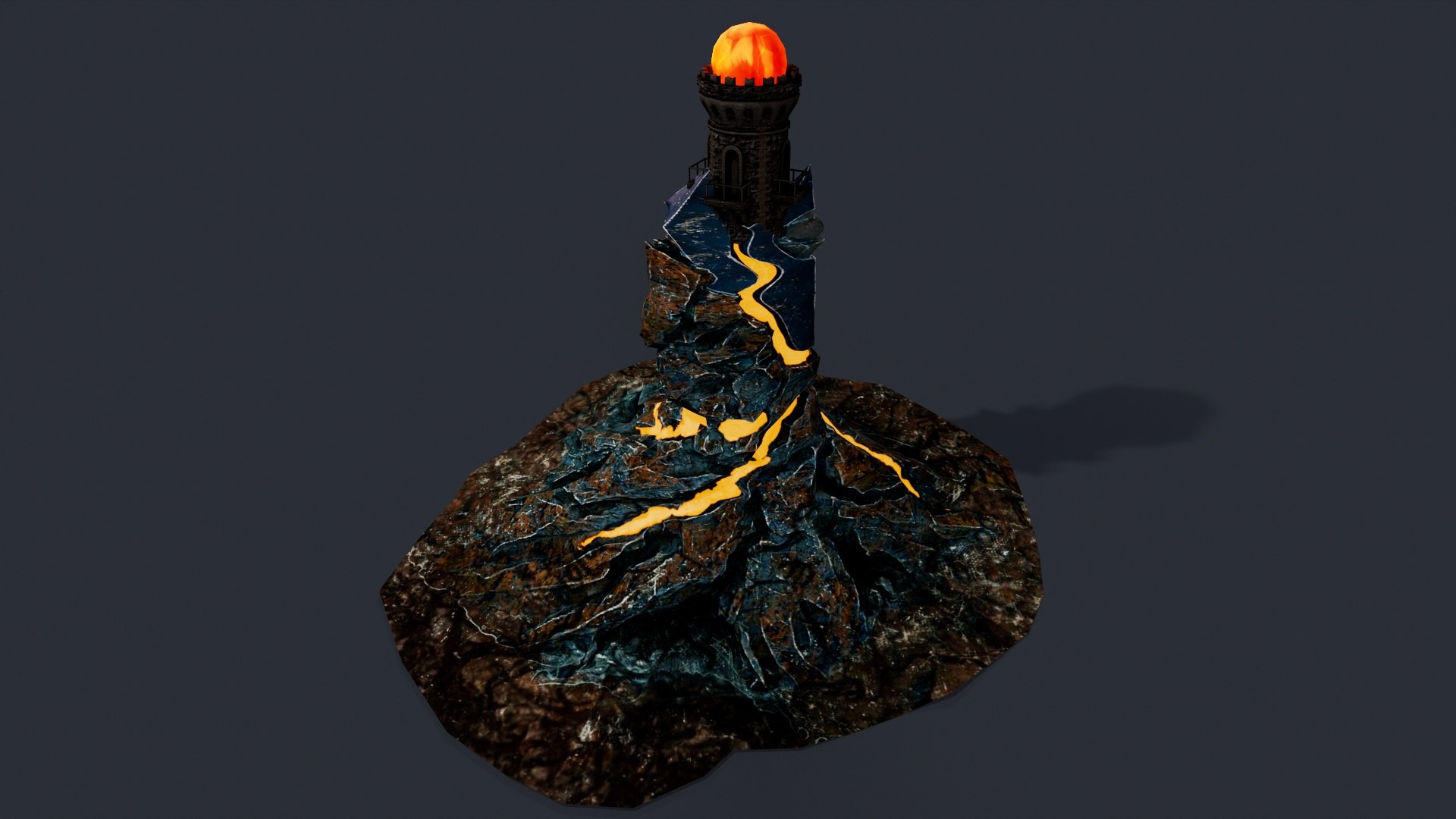 Lava Portal Tower 3D Model - TurboSquid 2178242