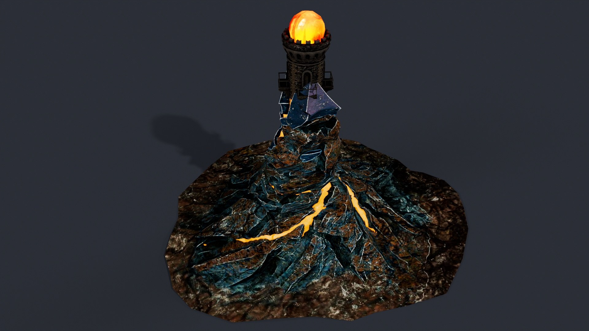 Lava Portal Tower 3D Model - TurboSquid 2178242