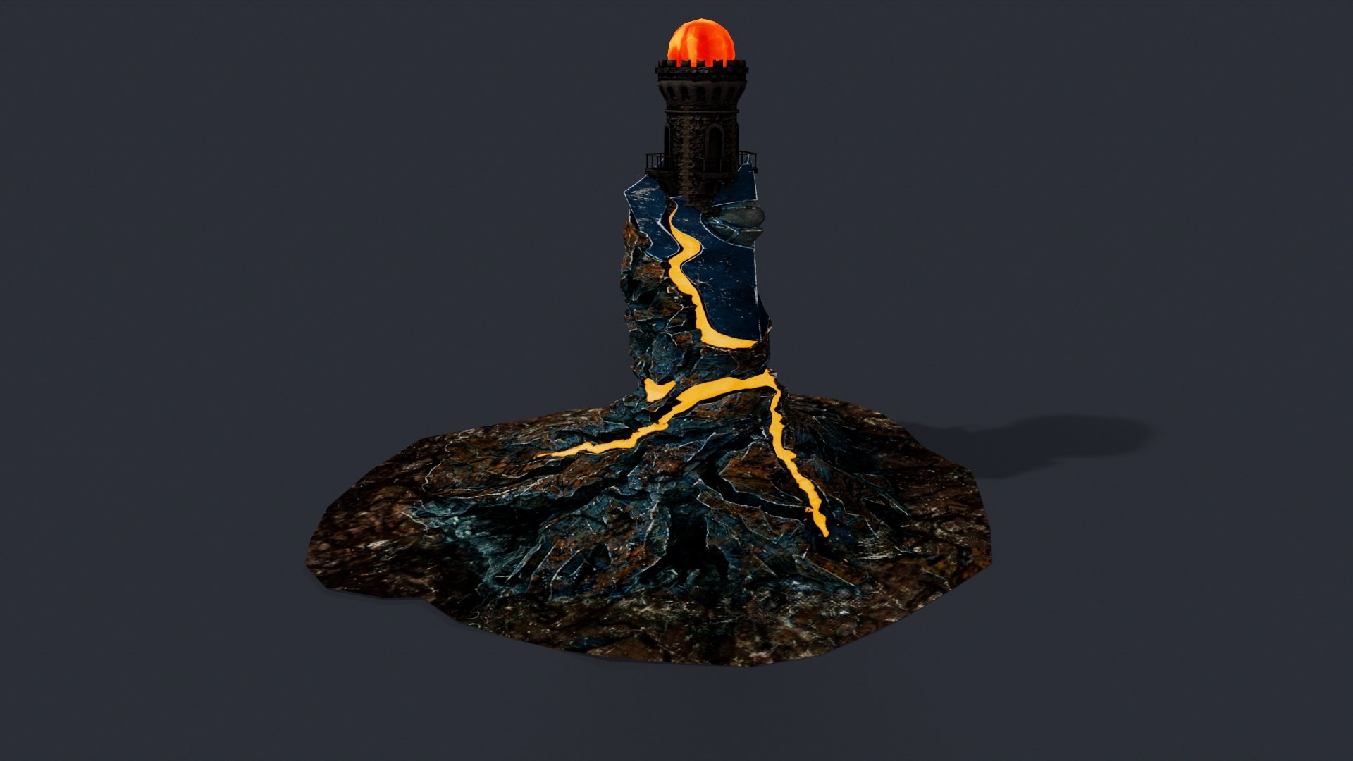 Lava Portal Tower 3D Model - TurboSquid 2178242