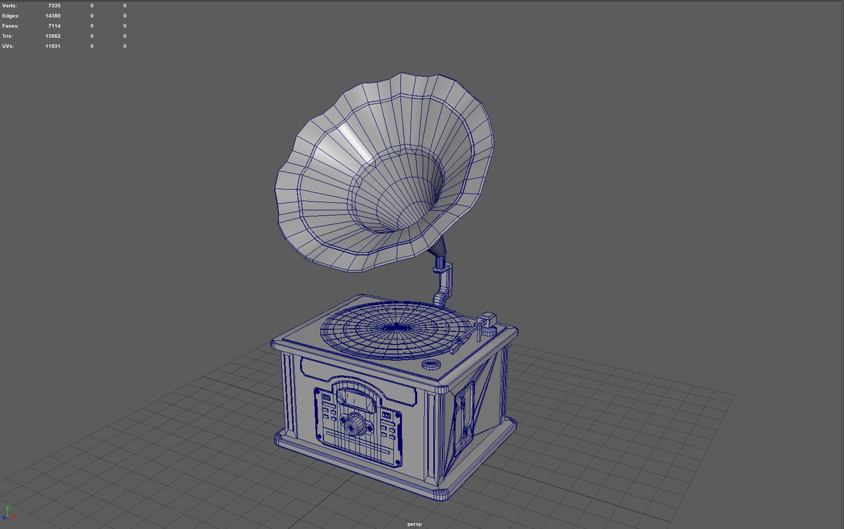 Vintage Gramophone 3D - TurboSquid 2131373