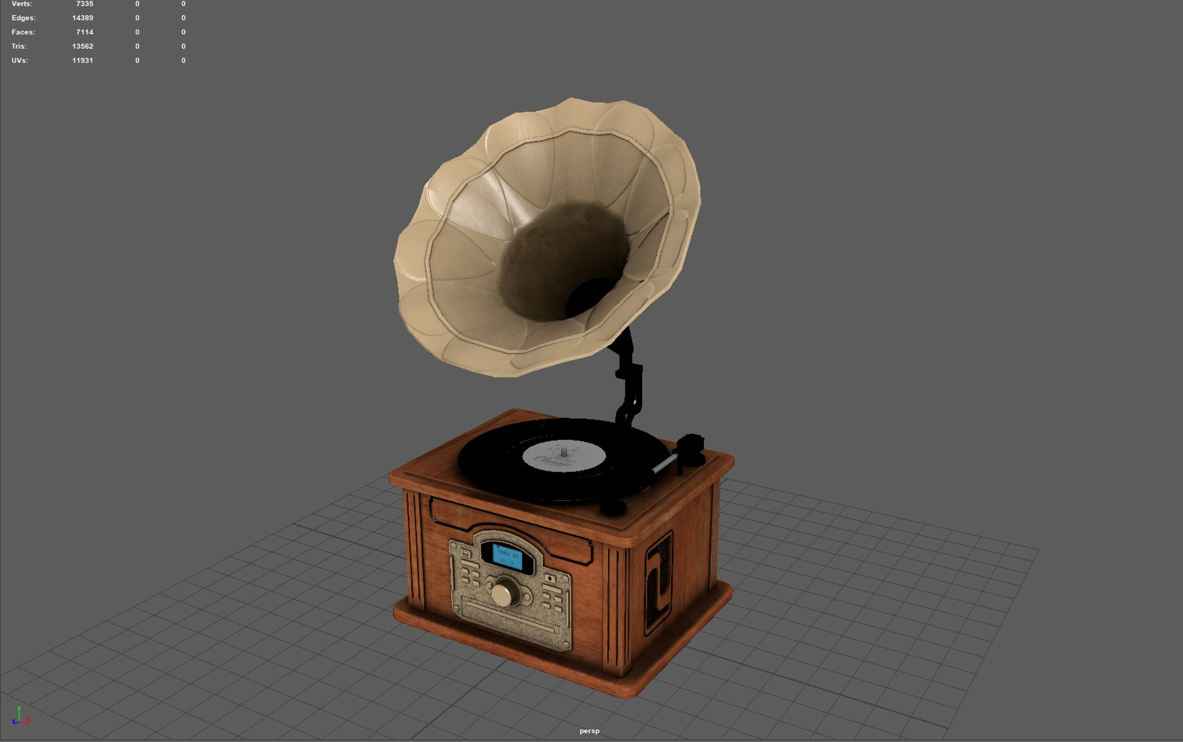 Vintage Gramophone 3D - TurboSquid 2131373
