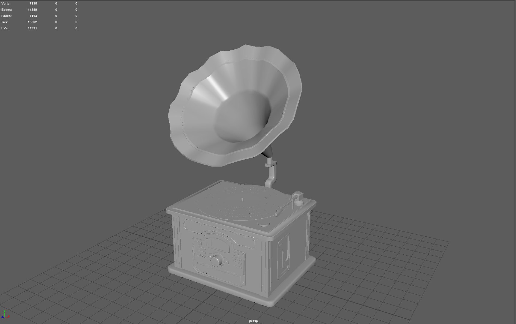 Vintage Gramophone 3D - TurboSquid 2131373
