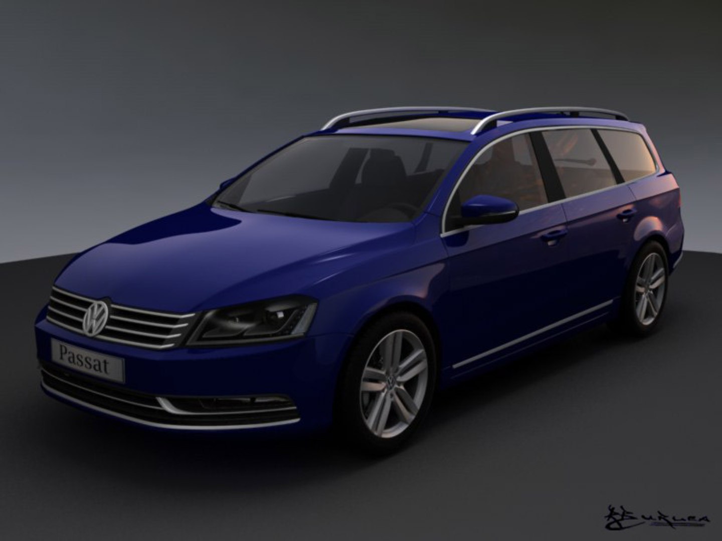 3d Volkswagen Passat Sedan Model
