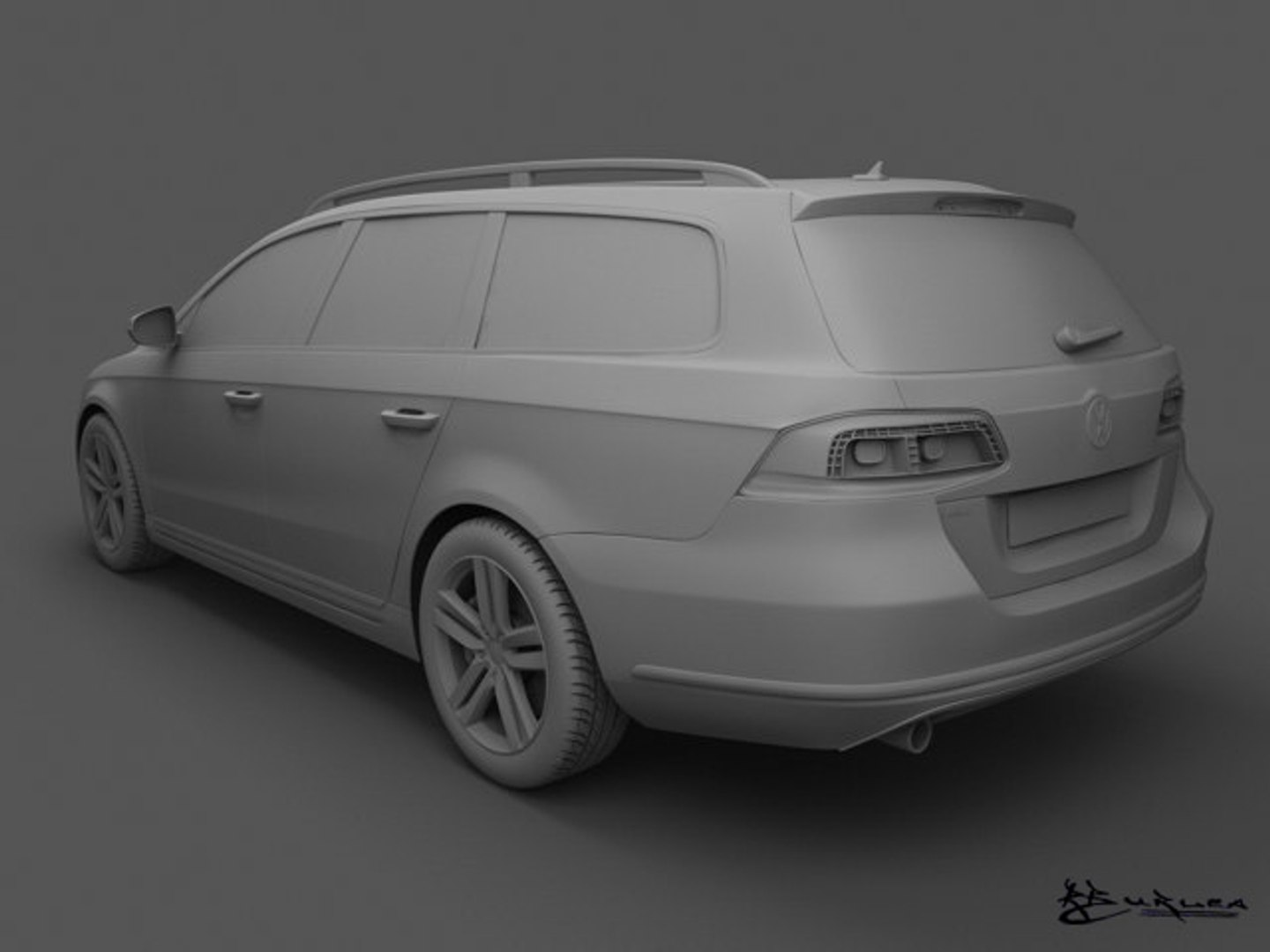 3d Volkswagen Passat Sedan Model