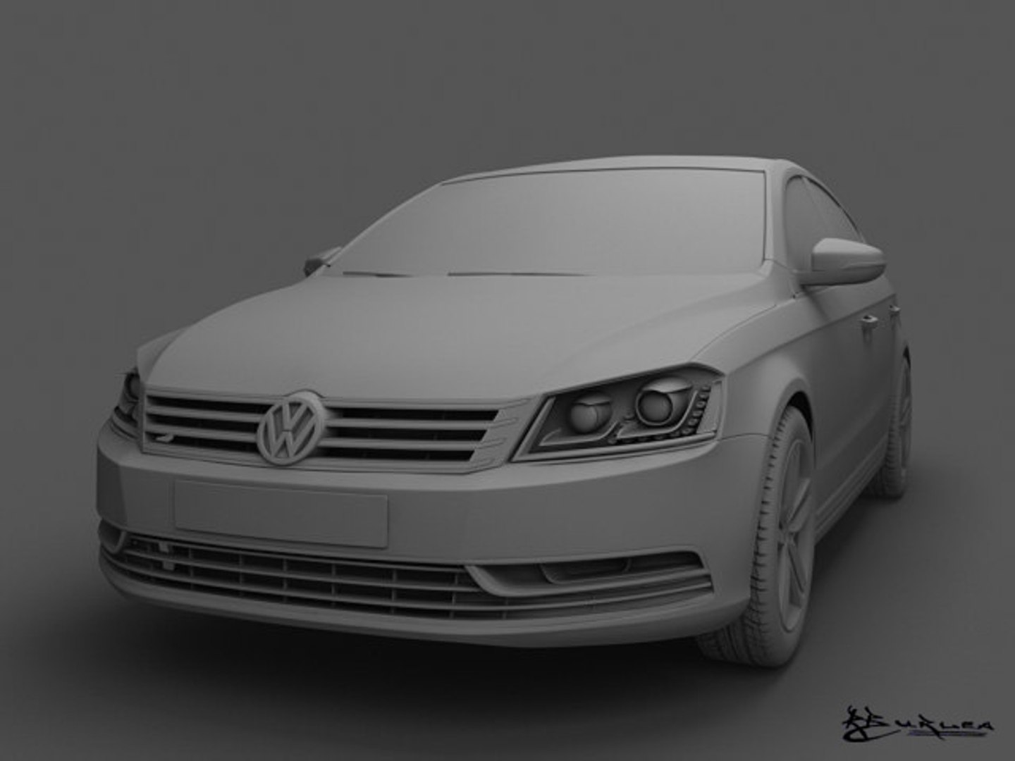3d Volkswagen Passat Sedan Model