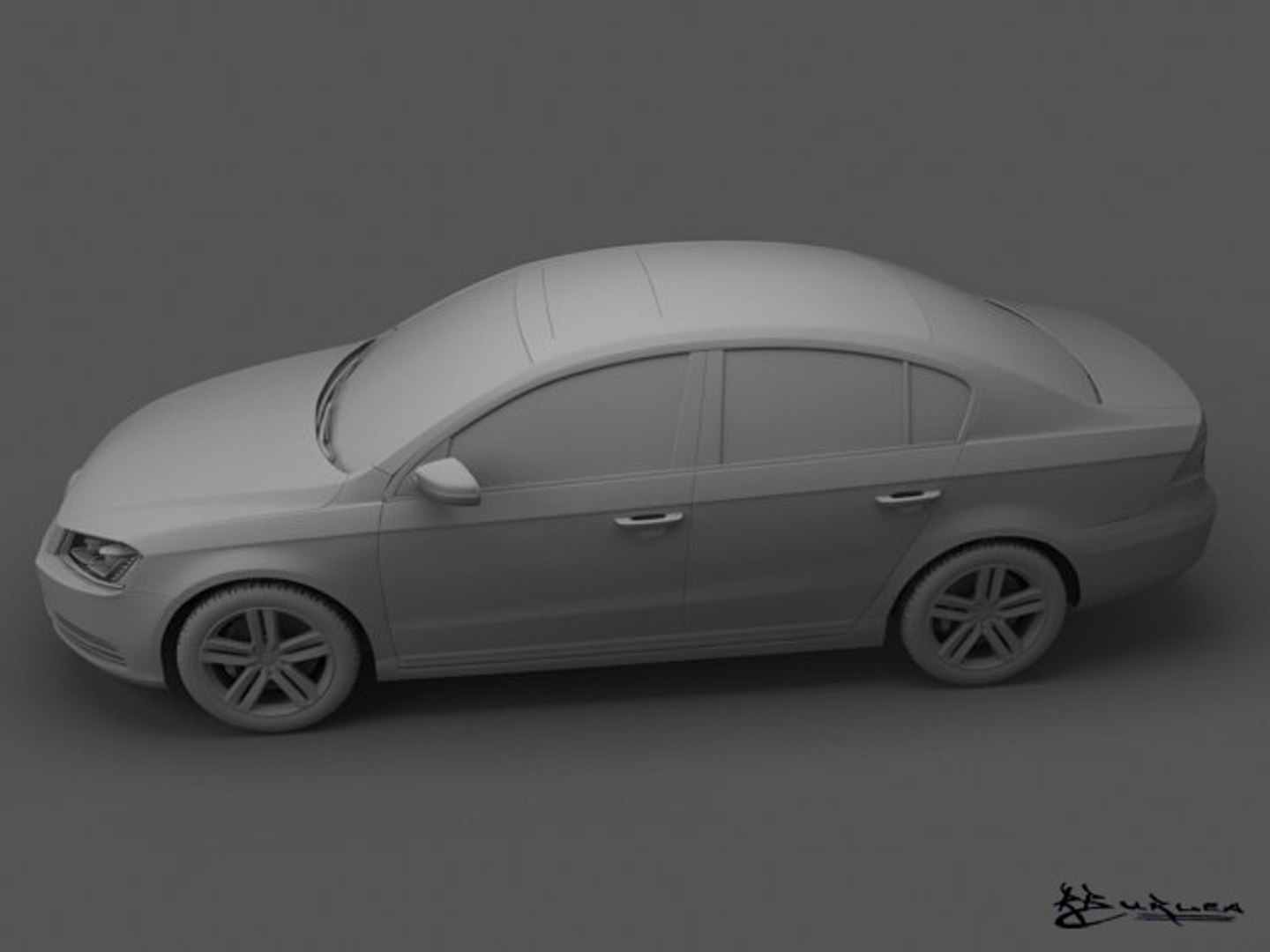 3d Volkswagen Passat Sedan Model