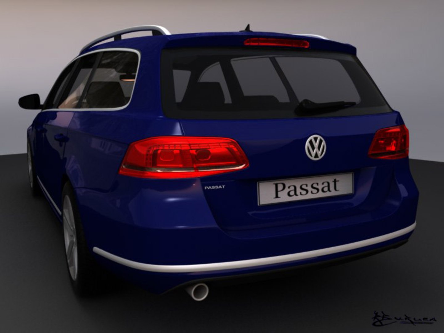3d Volkswagen Passat Sedan Model