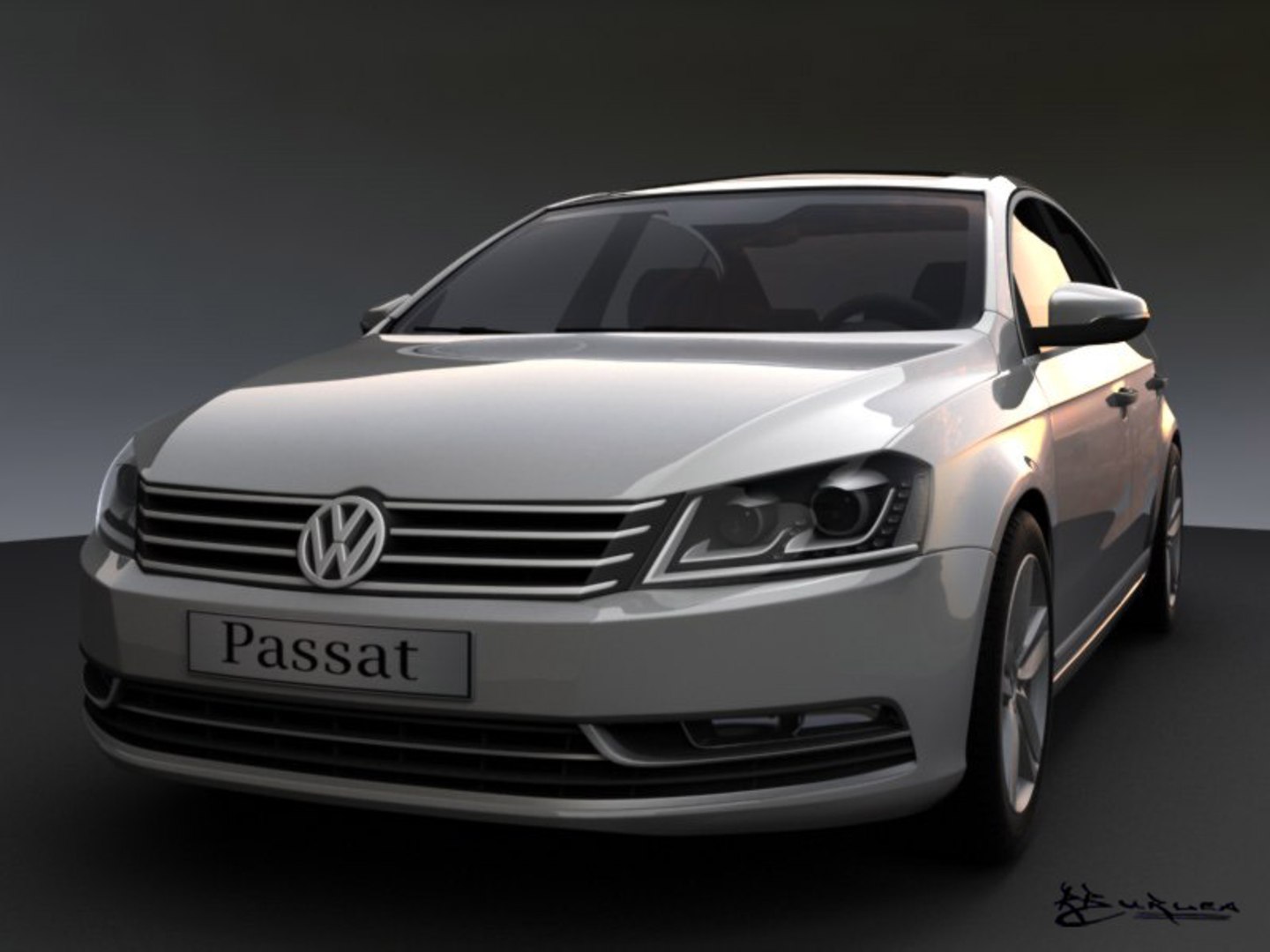 3d Volkswagen Passat Sedan Model