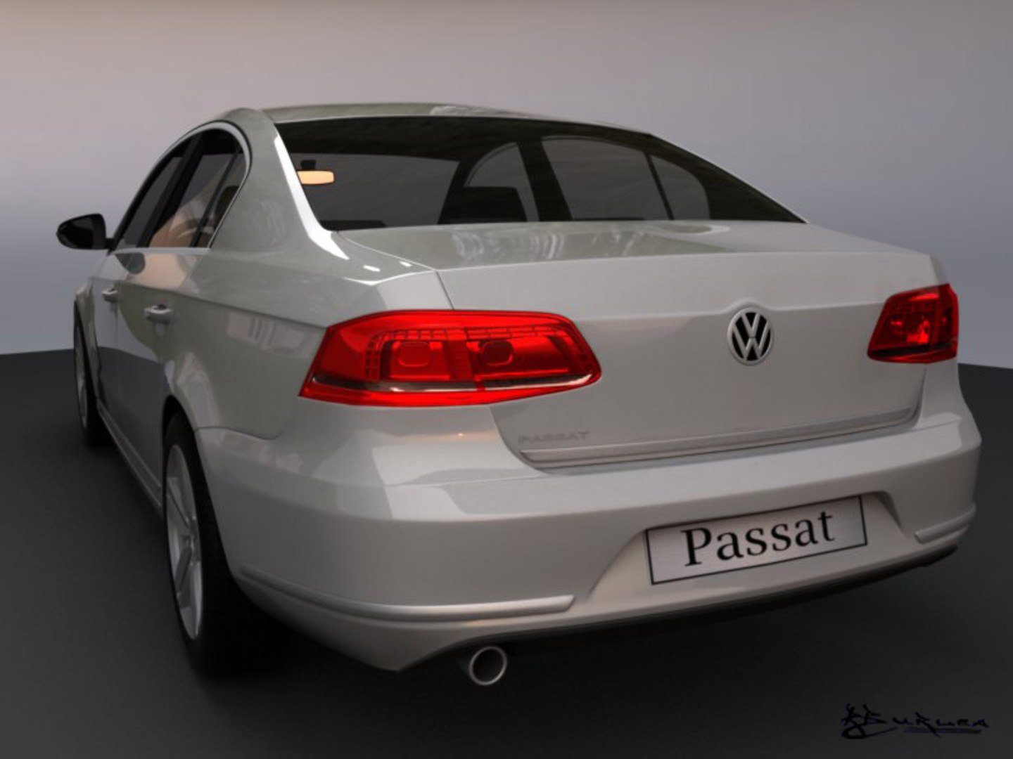 3d Volkswagen Passat Sedan Model