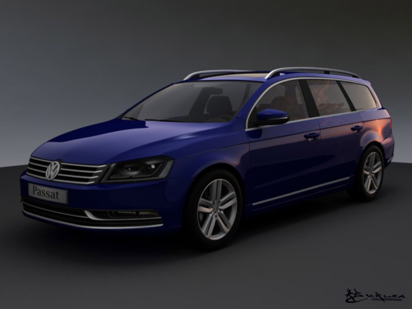 3d Volkswagen Passat Sedan Model