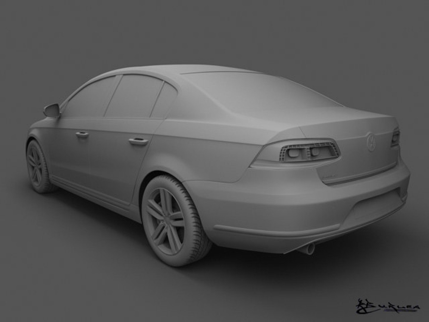3d Volkswagen Passat Sedan Model