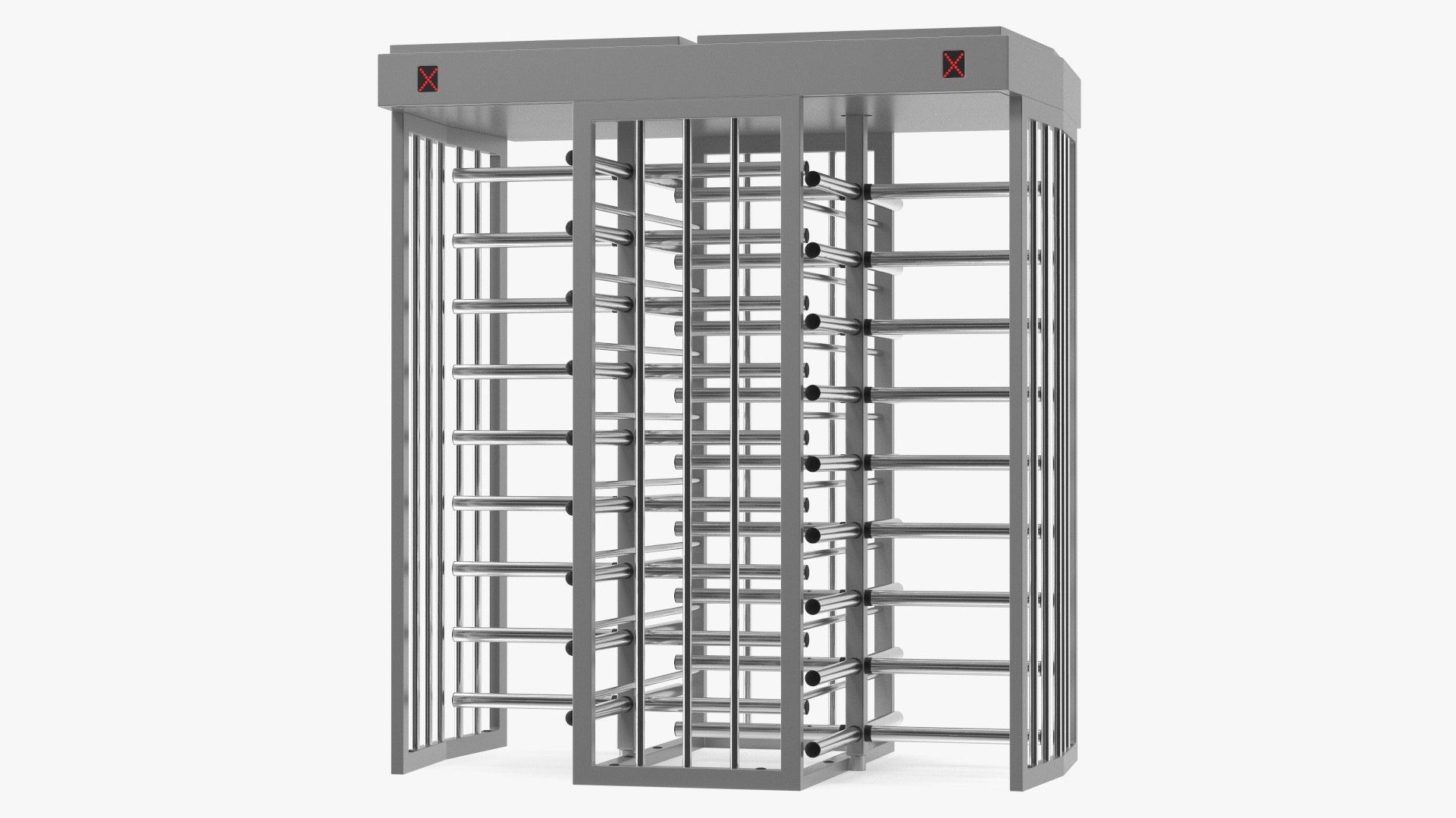 3D Full Height Dual Lane Security Turnstile - TurboSquid 1769919