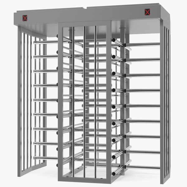 3D Full Height Dual Lane Security Turnstile - TurboSquid 1769919