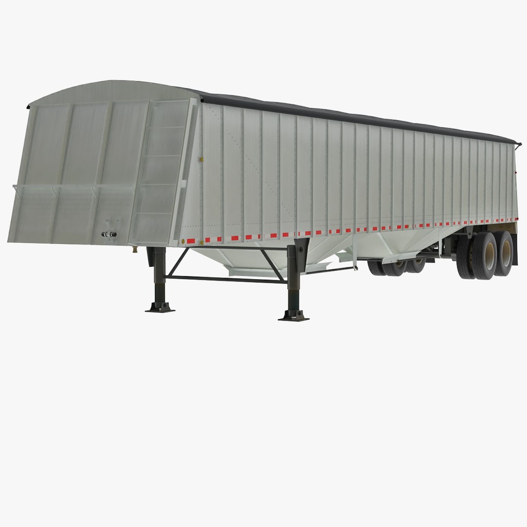 grain trailer 3d model