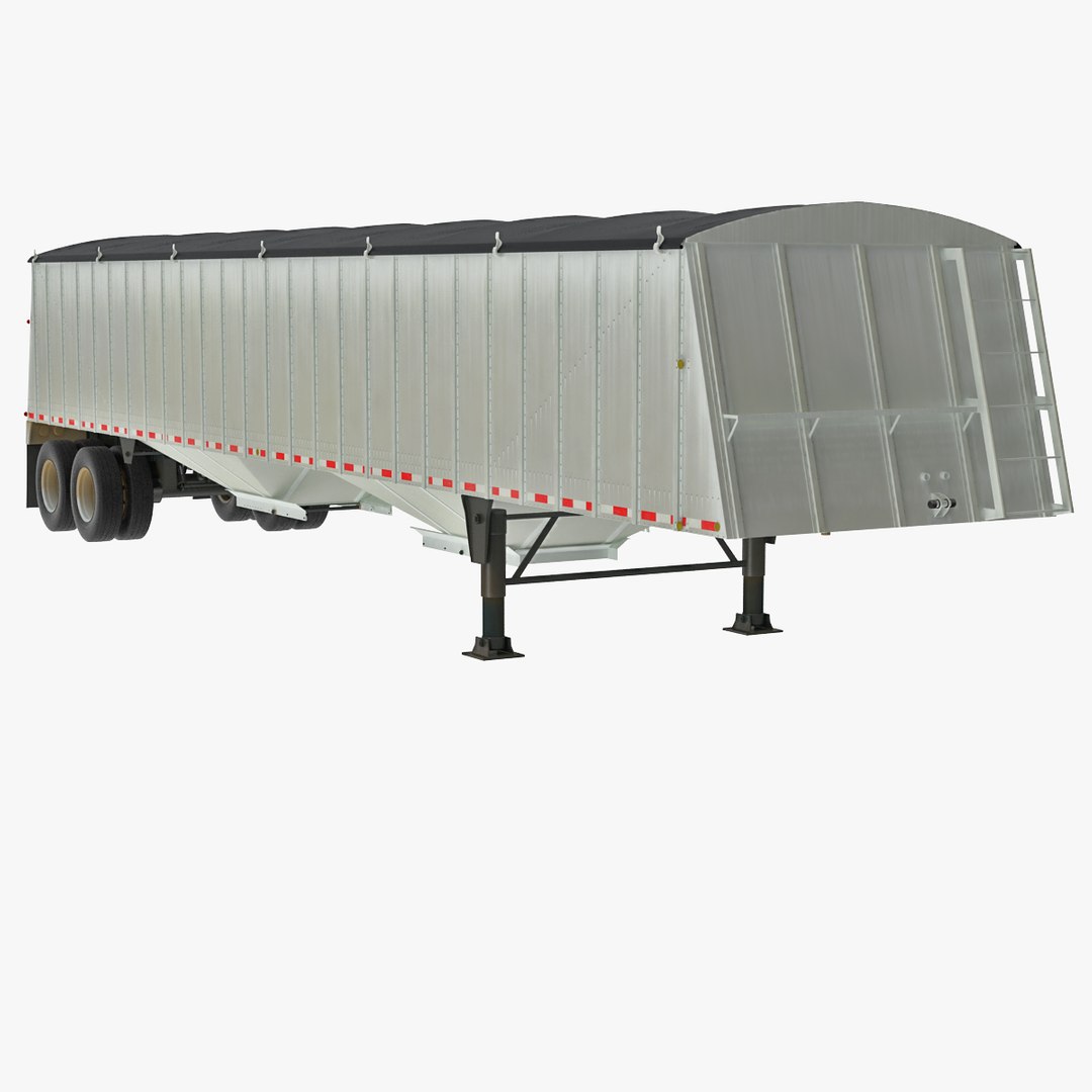 grain trailer 3d model