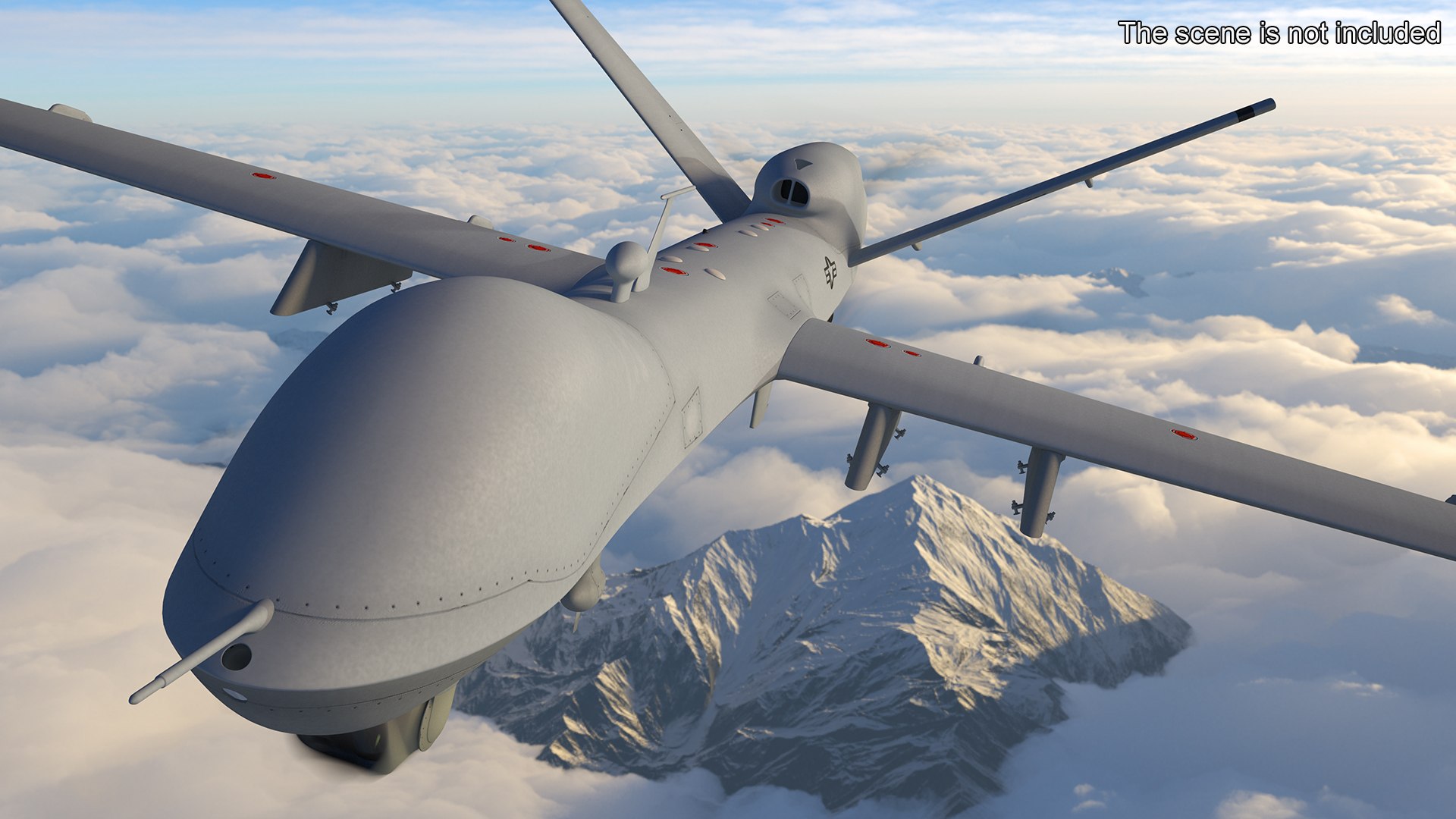 Unmanned Aerial Vehicle MQ-9 Reaper Drone Rigged 3D Model - TurboSquid ...