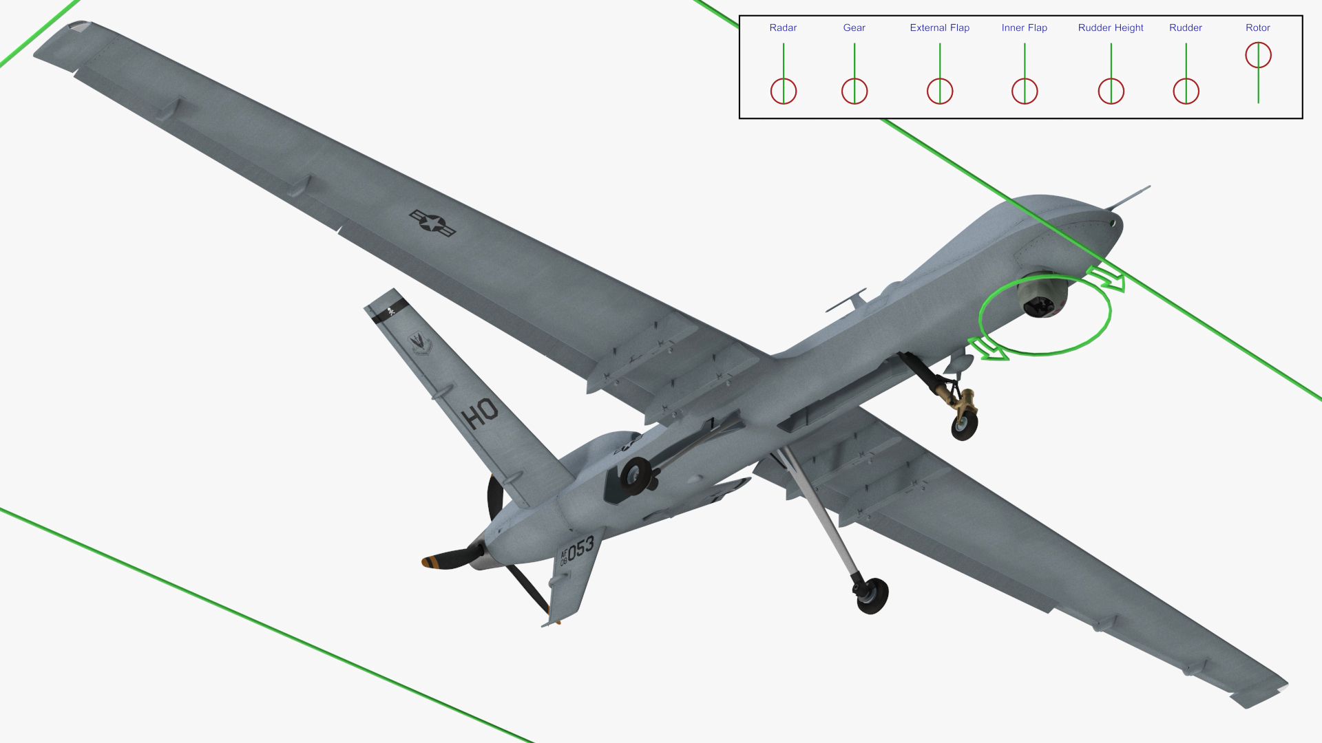 Unmanned Aerial Vehicle MQ-9 Reaper Drone Rigged 3D Model - TurboSquid ...