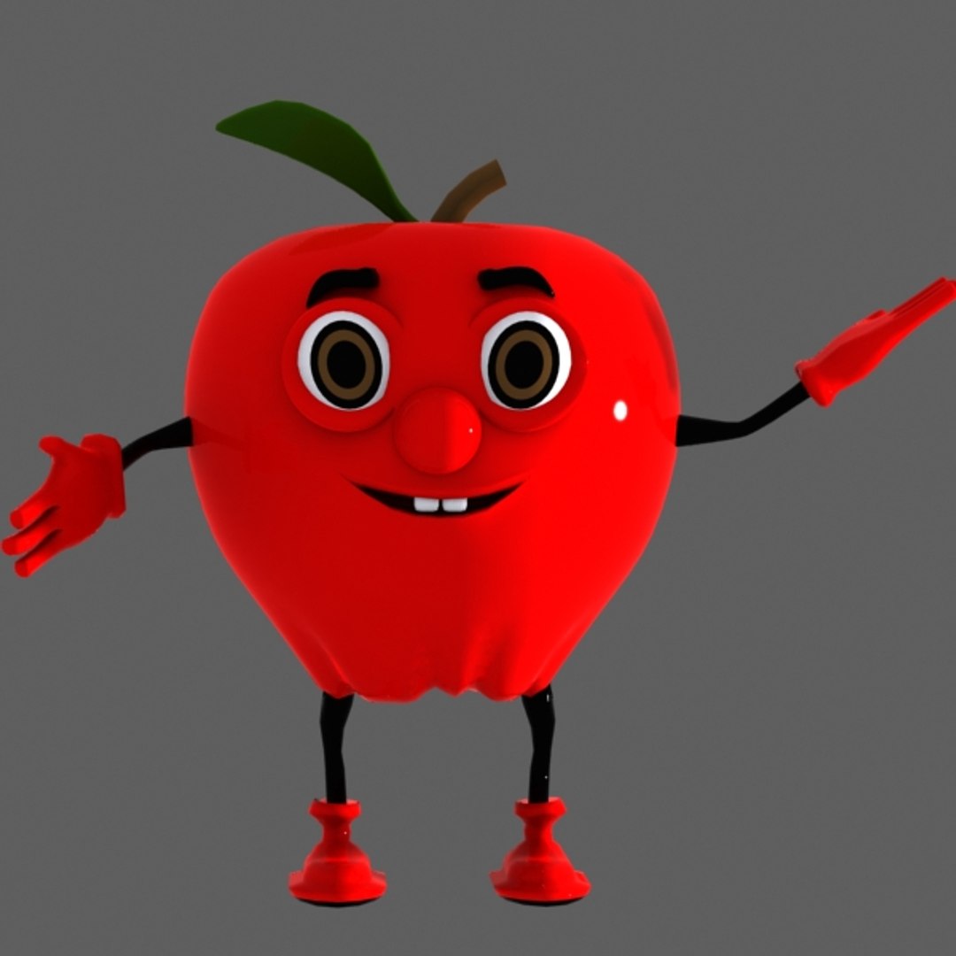 3dsmax Apple Character