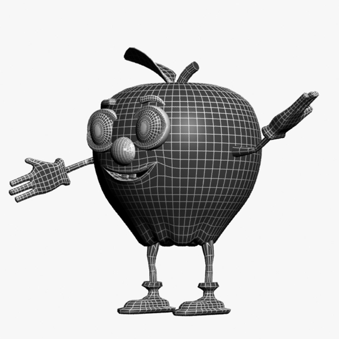 3dsmax Apple Character