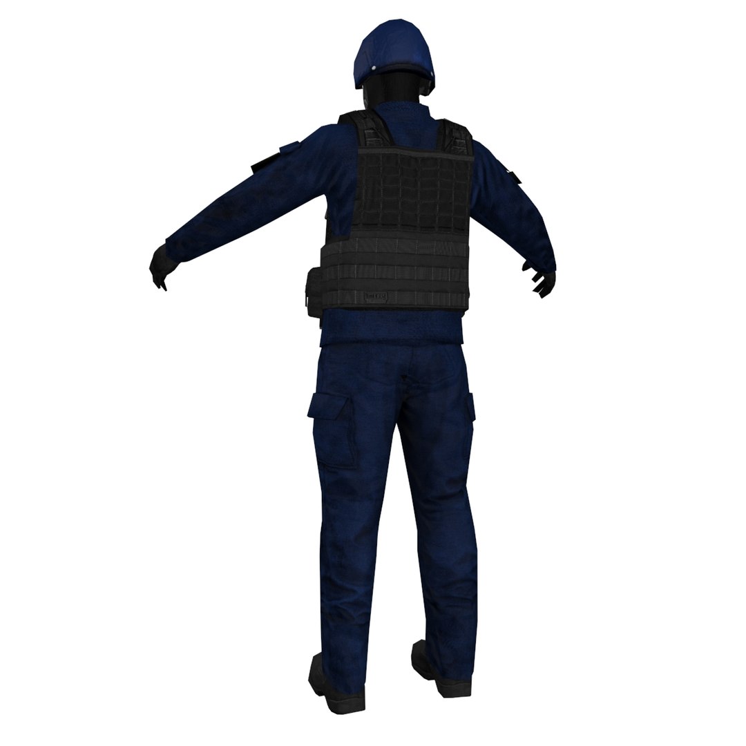3d Rigged Swat Soldier Model