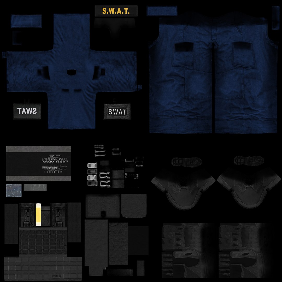 3d Rigged Swat Soldier Model