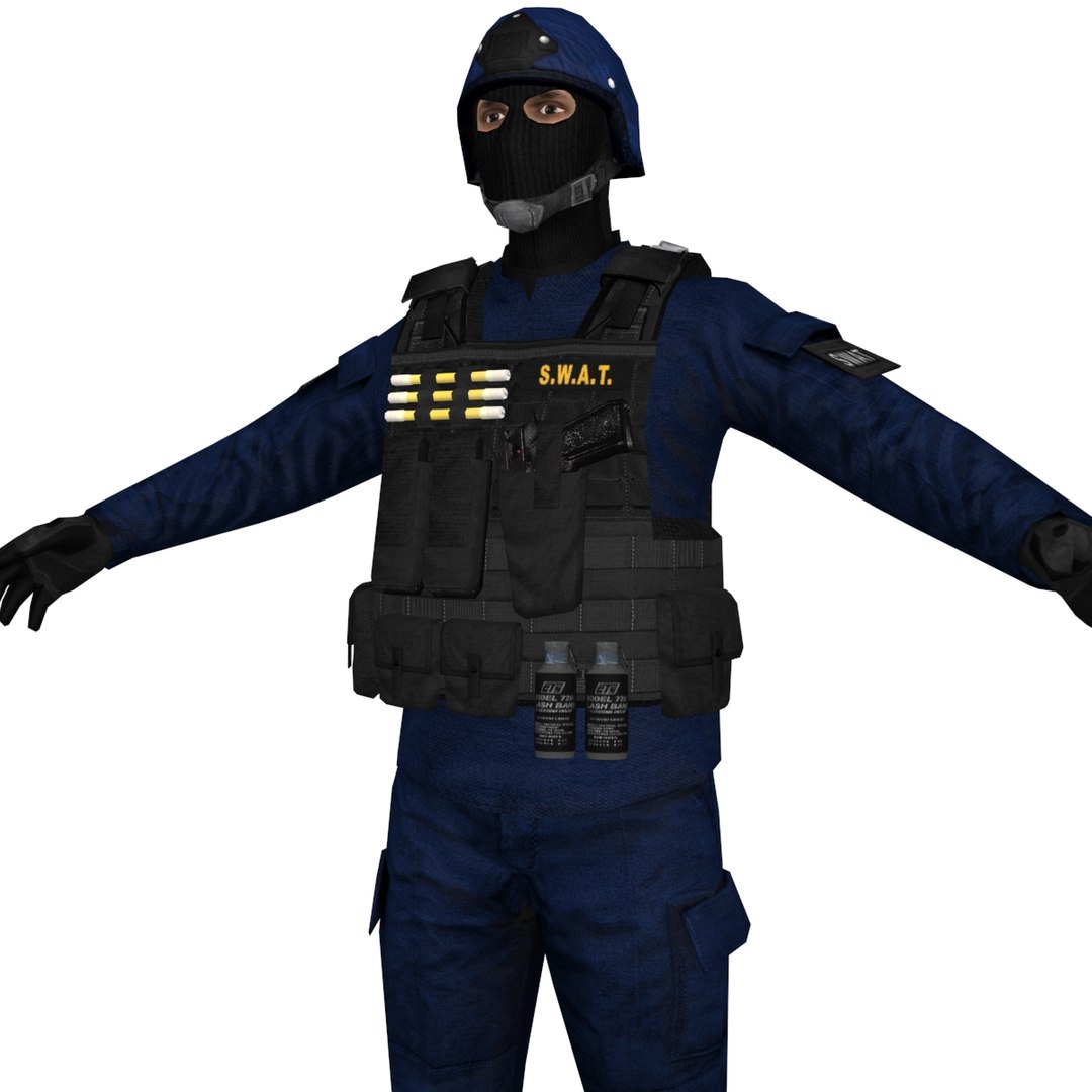 3d Rigged Swat Soldier Model