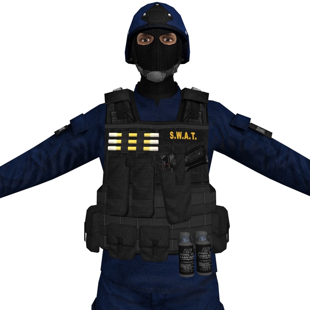 3d Rigged Swat Soldier Model