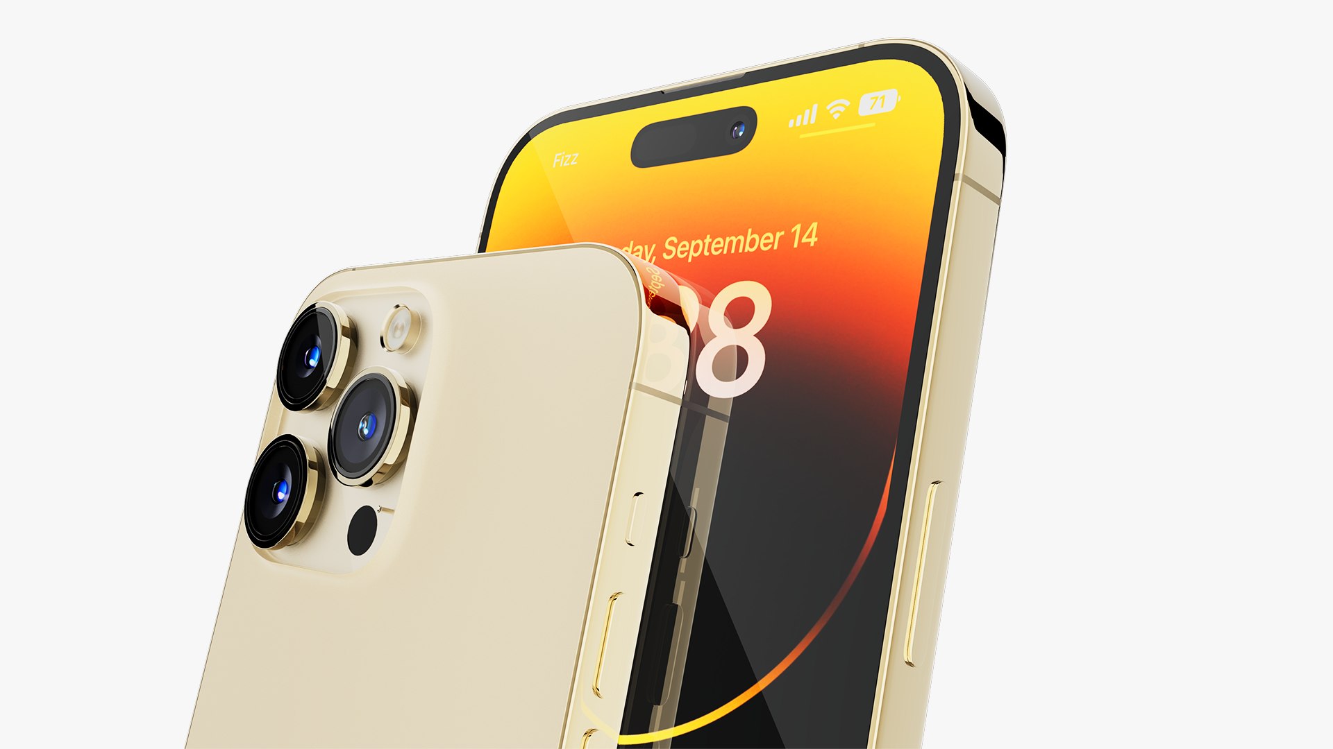 IPhone 14 Pro Max Gold Model - TurboSquid 1969106