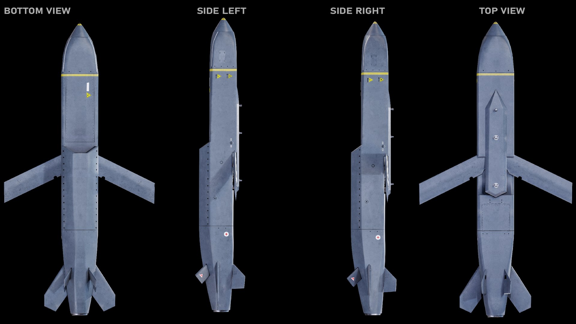 Storm Shadow SCALP Missile PBR 3D Model - TurboSquid 2308341